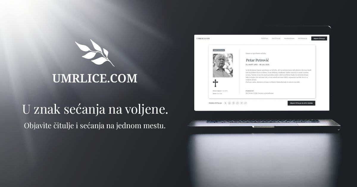 Sve čitulje | umrlice.com